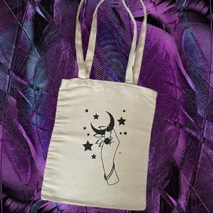 Bags | Moon And Stars Printed Canvas Tote Bag | Poshmark